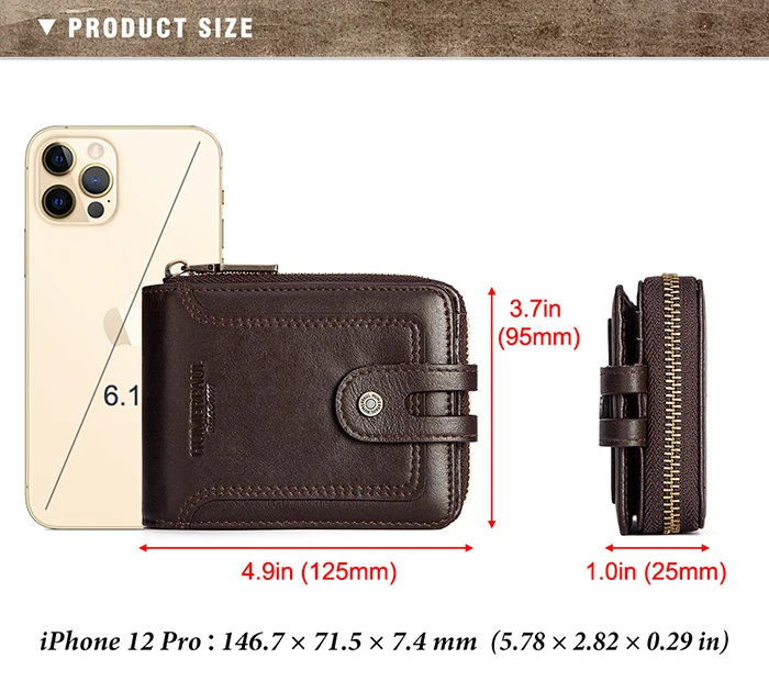 HUMERPAUL Genuine Leather Wallet for Men - RFID Blocking