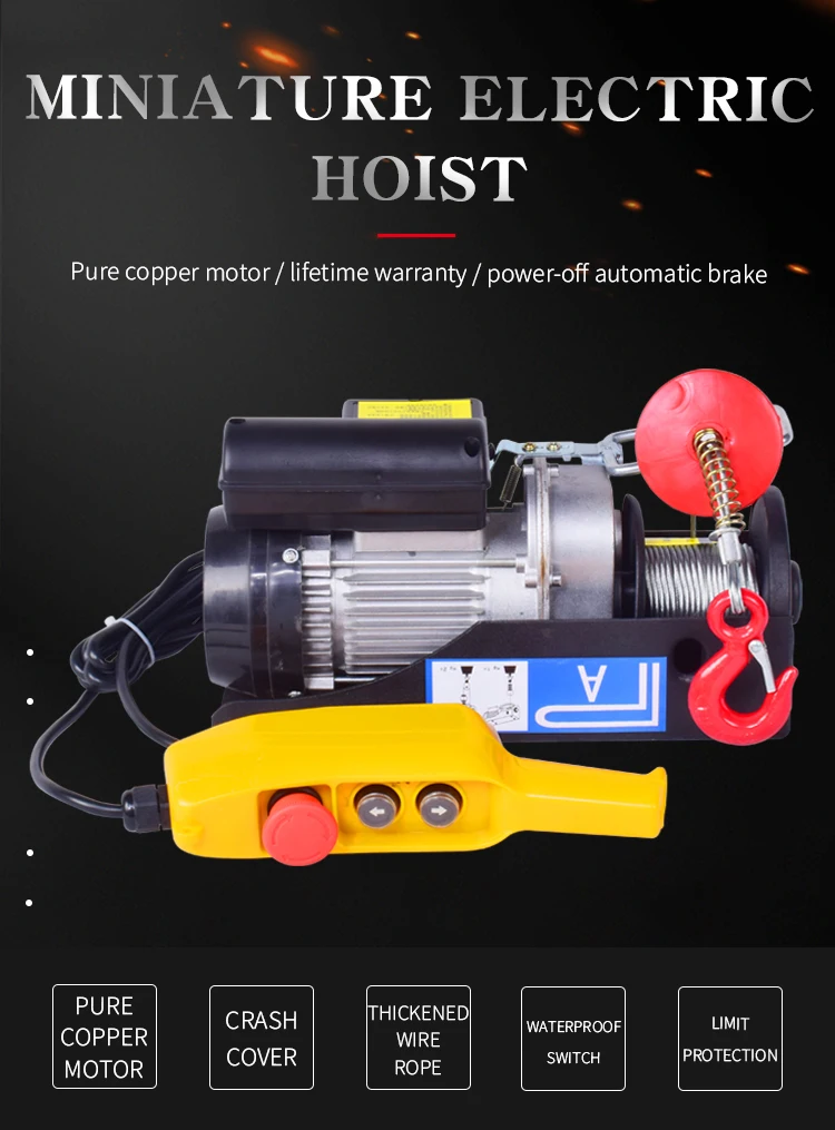Small Lift Crane Pa200 Mini Electric Hoist Winch Price