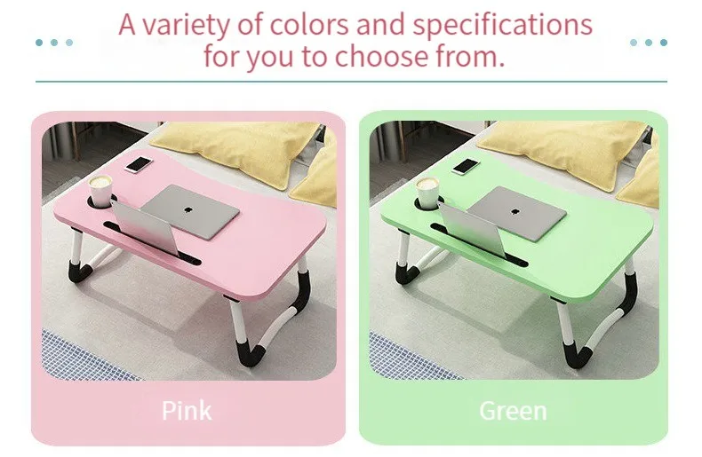 MDF Wooden Portable Mesa Portatil Folding Computer Bed Desk Foldable ...