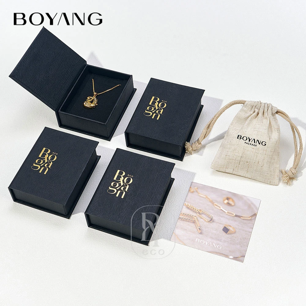 Custom Logo Biodegradable Ring Earring Necklace Packaging