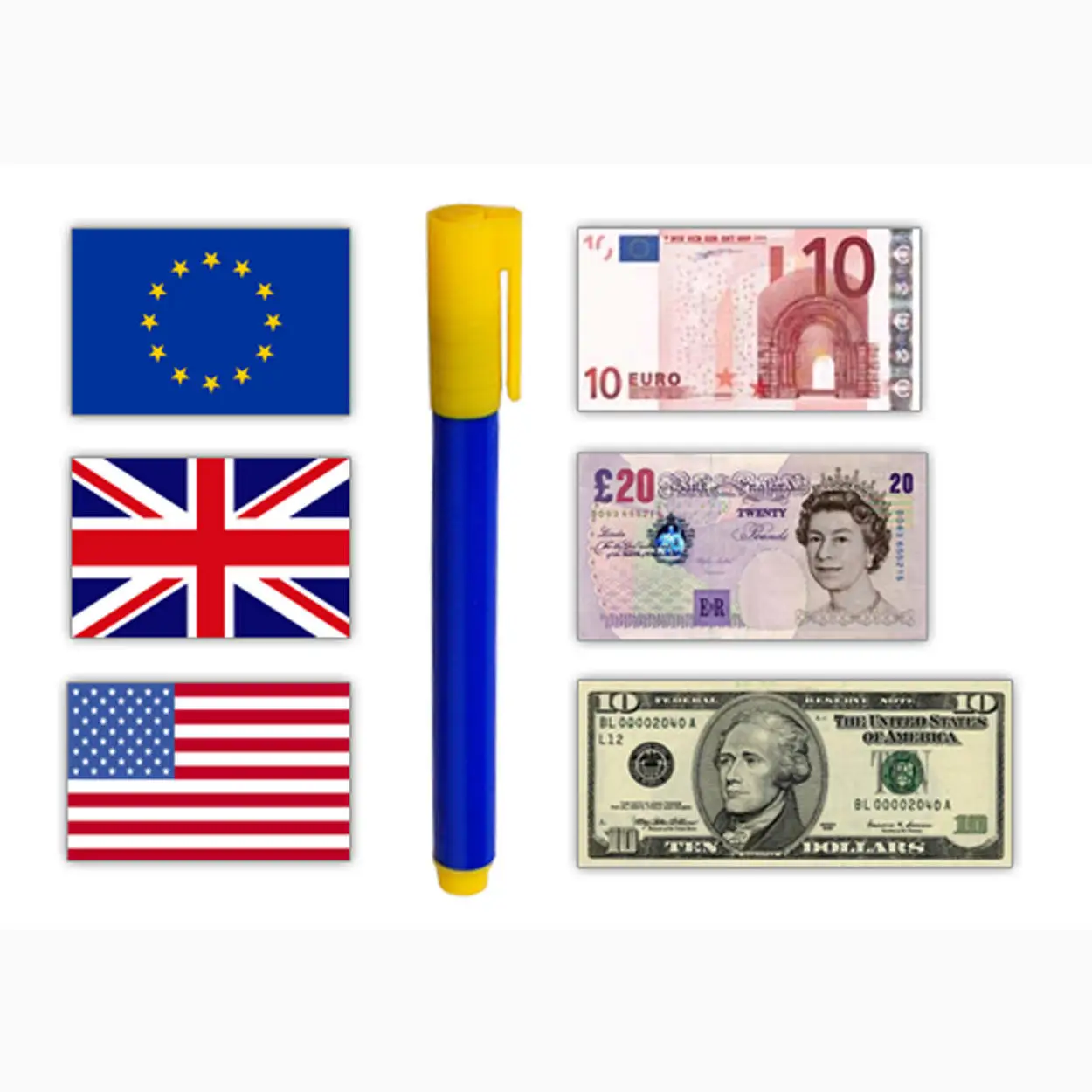 Money Detector Pen - Universal Currency Counterfeit Check