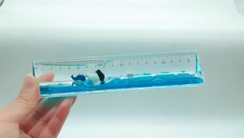 Novelty 3d Printable Straight Ruler With Liquid Animal Flotage - Buy ...