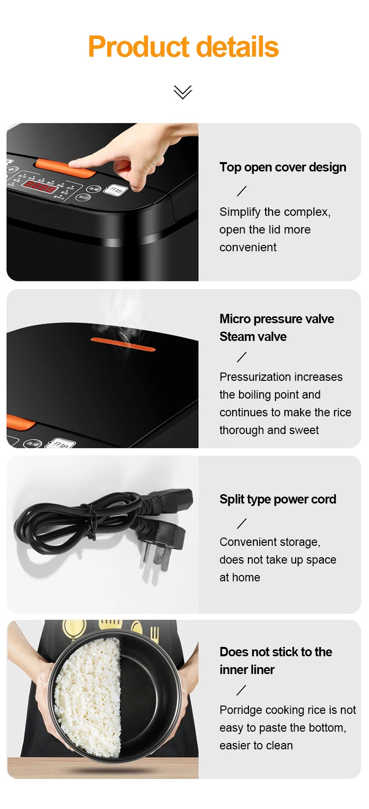 5L Smart Cooking Rice Coker - Multifunctional Electric Cooker