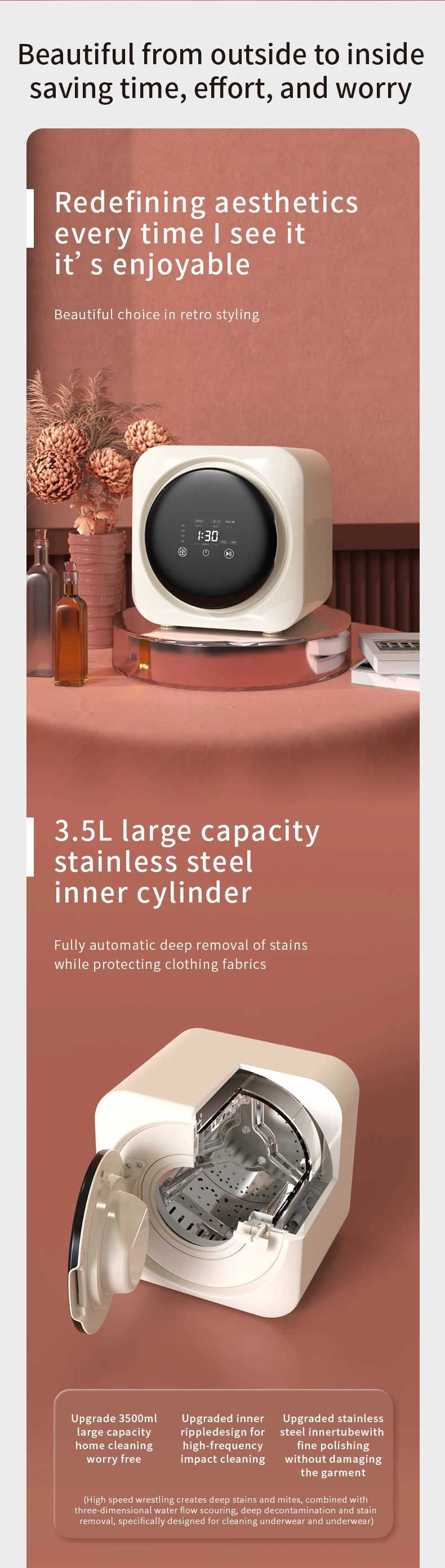 Fieemoo Factory New Mini Washing Machine Automatic Washing And Hot ...