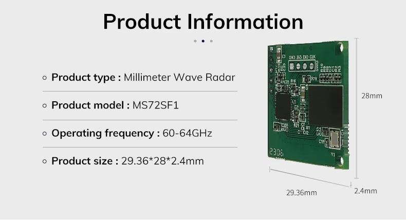 MS72SF1 Millimeter Wave Radar - Precise Multi-Target Tracking