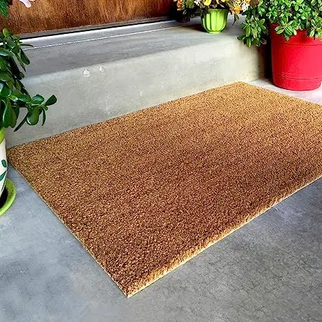 Custom 100% Natural Coir Fiber Coconut Coir Door Mats With Anti- Slip Backing And Custom Design ...