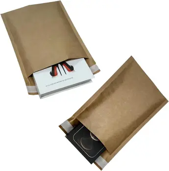 Custom Eco Friendly Paper Mailing Bag With Bubble Wrap Padded Mailing ...