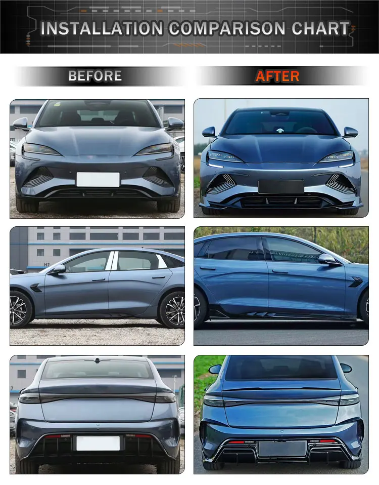 Premium Glossy Black Body Kit for BYD SEAL EV - 2022-23
