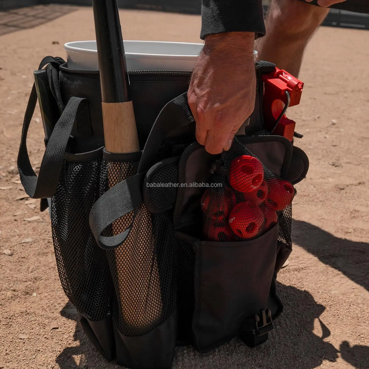 6 Gallon Bucket Cover Baseball Softball Teams Durable Multiple Pockets ...