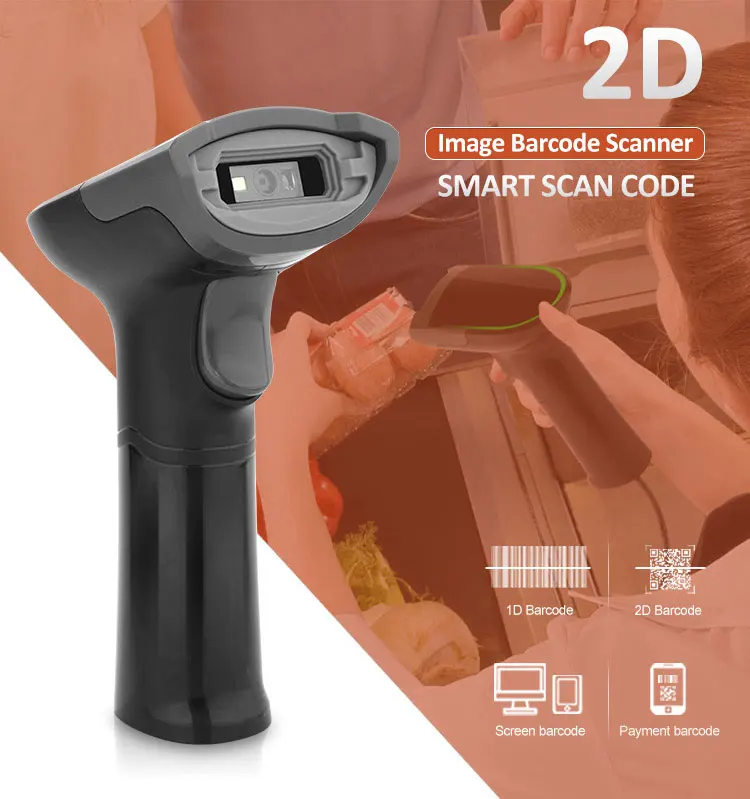 Handheld Qr Code Scanner Android Barcode Scanning Gun 1d 2d Usb ...