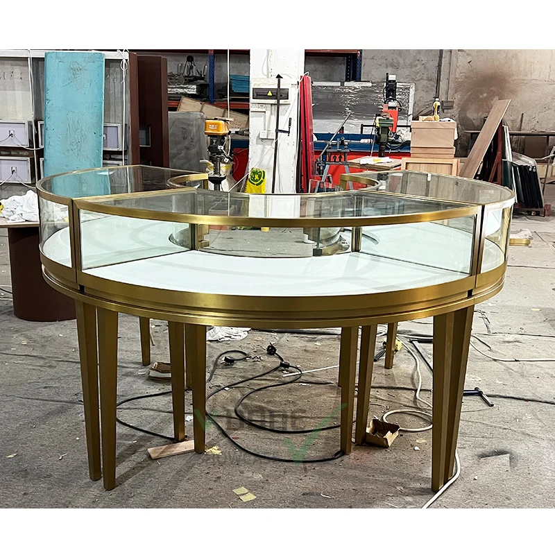 Customized Luxury Standing Round Metal Gold Stainless Steel Jewelry ...