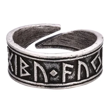 Ancient Silver Viking Ring Adjustable Artisanal Rings For Men Viking ...