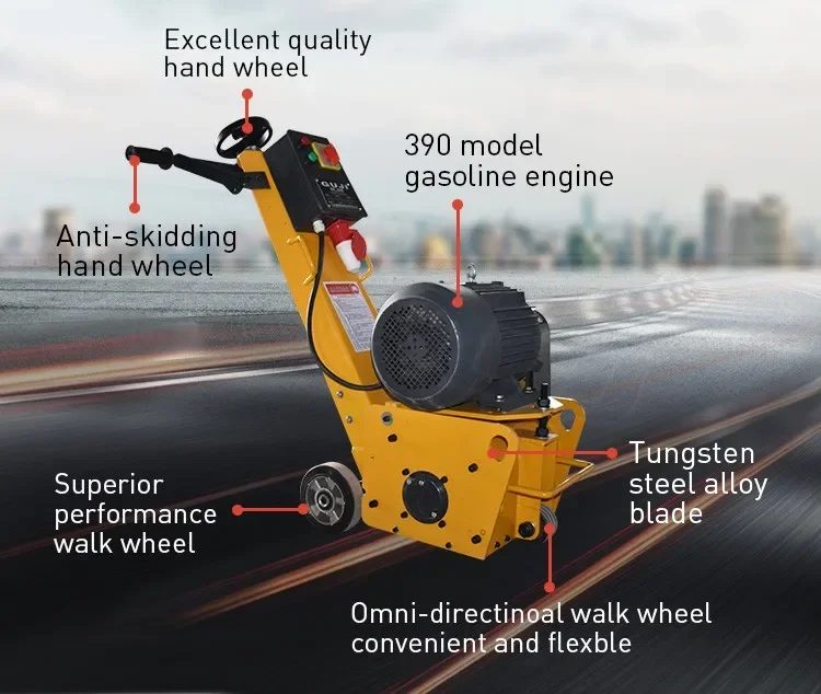 Mini Road Milling Machine Concrete Scarifier Walk-behind Asphalt ...