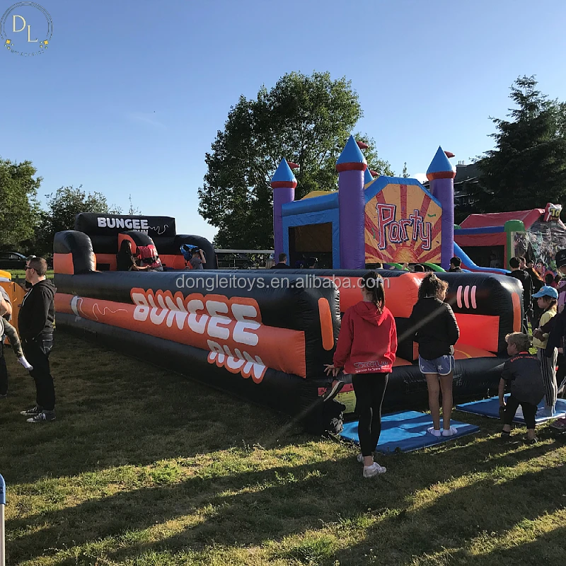2 Lanes Inflatable Bungee Run Competitive Challenge Race Interactive ...
