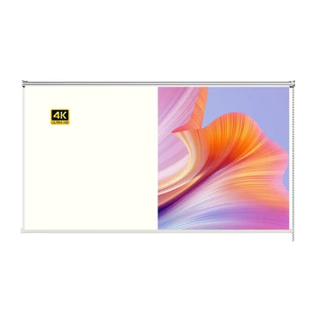 Lejiada White Grid Manual Pull Down Screen Anti-light Alr Screen 100 ...