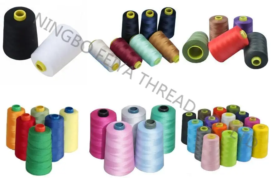 Polyester Spun Yarn Manufacturer Factory Supply Poly-Poly Core Spun ...