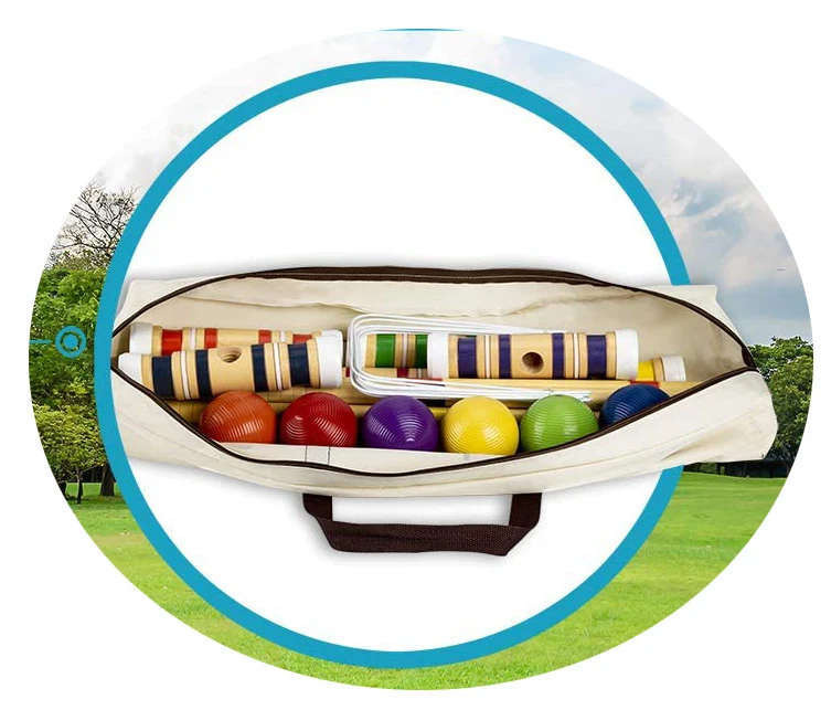 2-6 Players Croquet Set For Kids,32 Inch Gibbin Deluxe Crocket Game Set ...