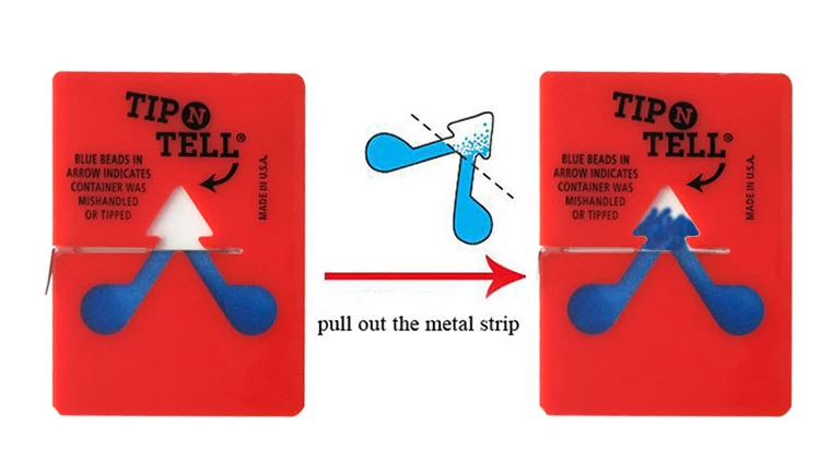 Self Adhesive Leaning Warning Label Tip N Tell Drop Indicators For ...