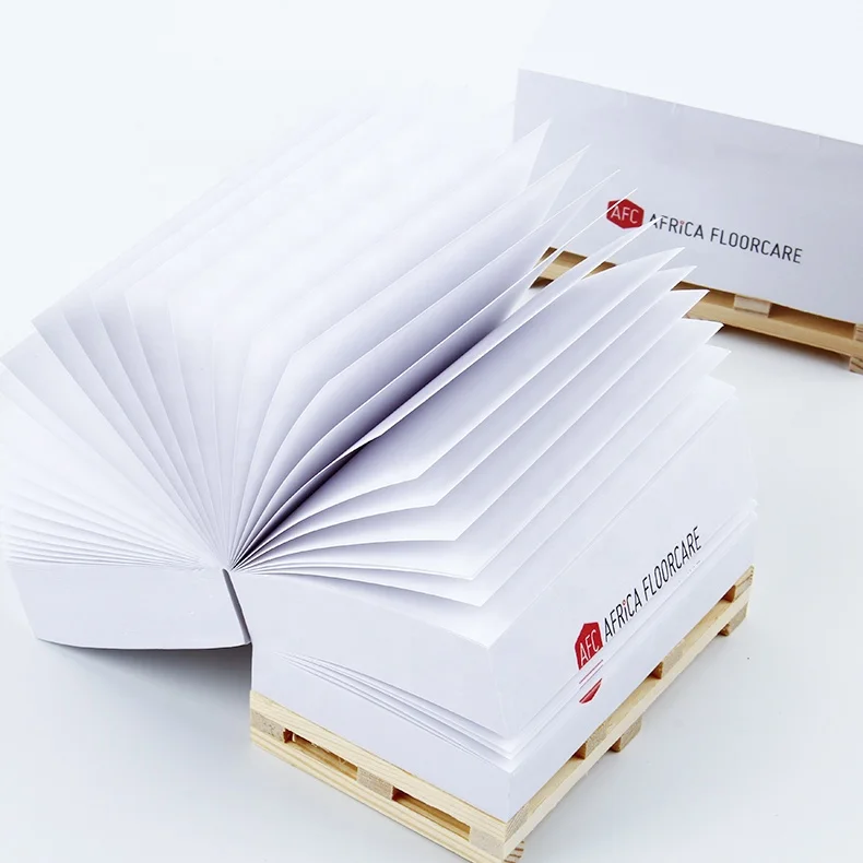 Custom Sticky Note Memo Pad Cube Blocks Wooden Pallet Paper Custom ...