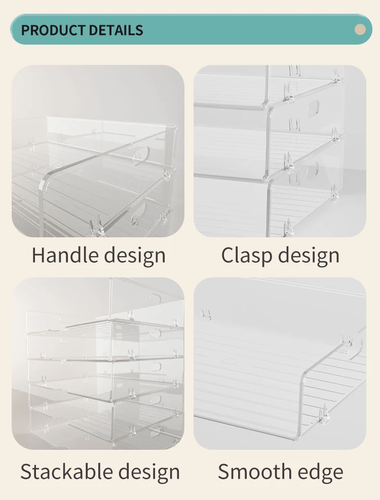 Stackable Multifunctional Plastic Desktop Storage Holders And Desk ...