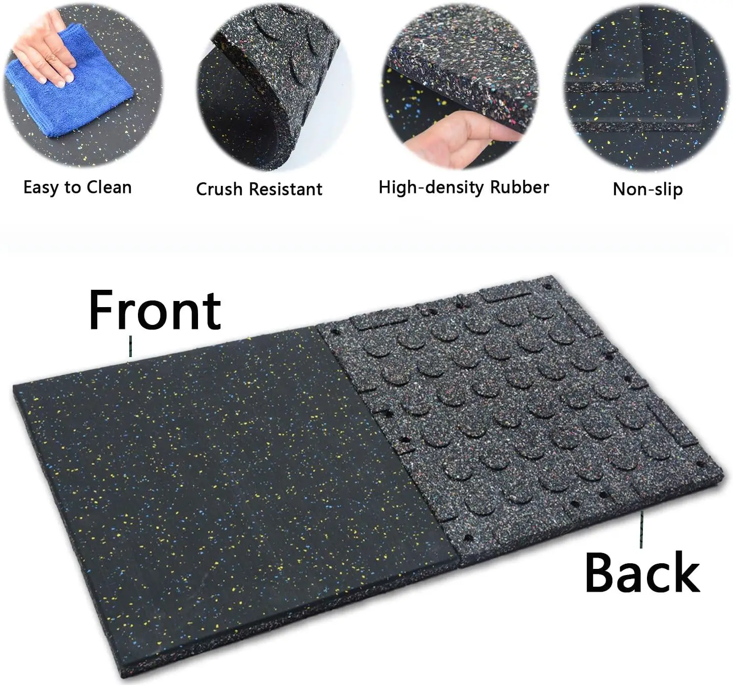 Anti-Slip Rubber Floor Tiles (European for Hospitals Schools Courtyards ...