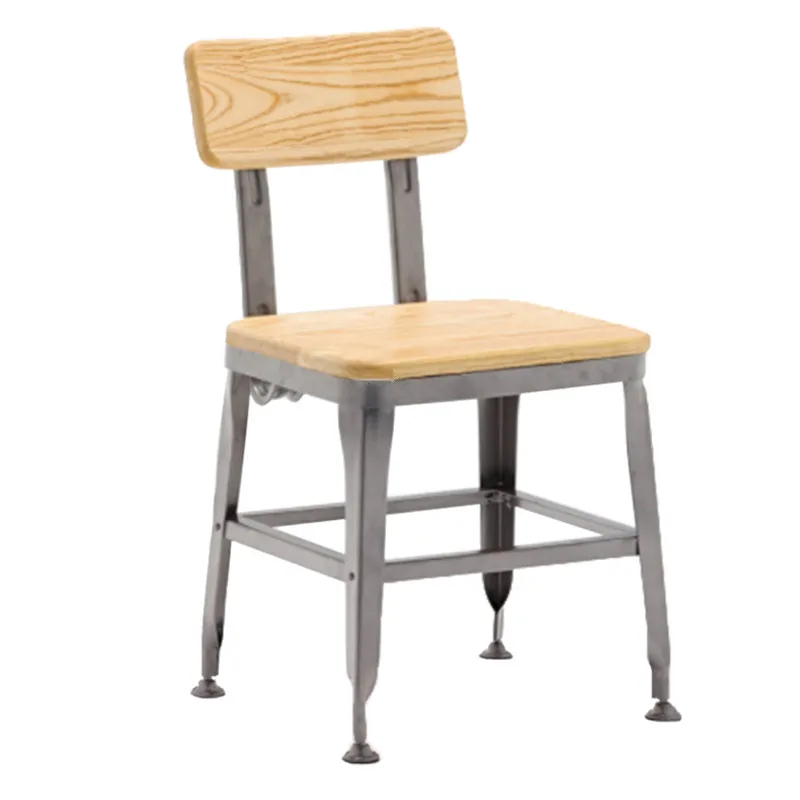 Industrial Metal Steel Vintage Back Restaurant Cafe Chair Indoor And ...