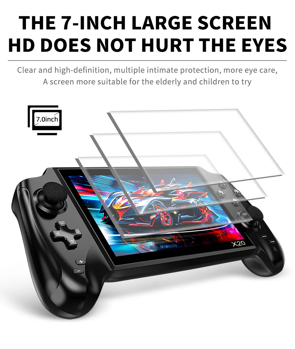 Ye X20 Handheld Game Console - Retro Fun with a 7.0" Screen