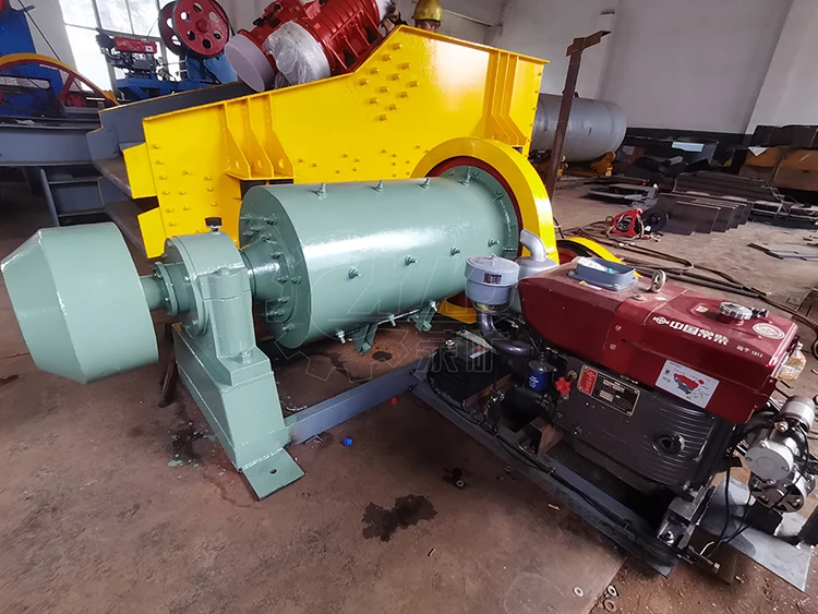 diesel Engine Small Scale Gold Ore Grinding Ball Mill Machine with Best ...