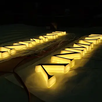 Embossing Outdoor Logo Signage Stainless Steel Acrylic Sign 3d Backlit ...