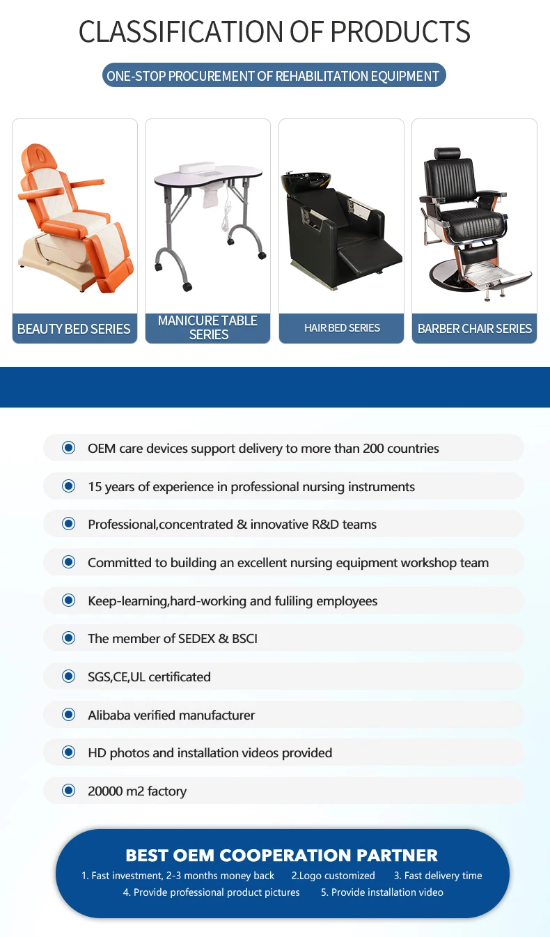 Heavy Duty Adjustable Height Beauty Recliner Barber Chair Gold Base ...