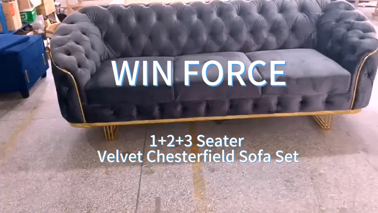 Custom Modern Luxury Velvet Chesterfield For Salas Sample Couch Cama ...