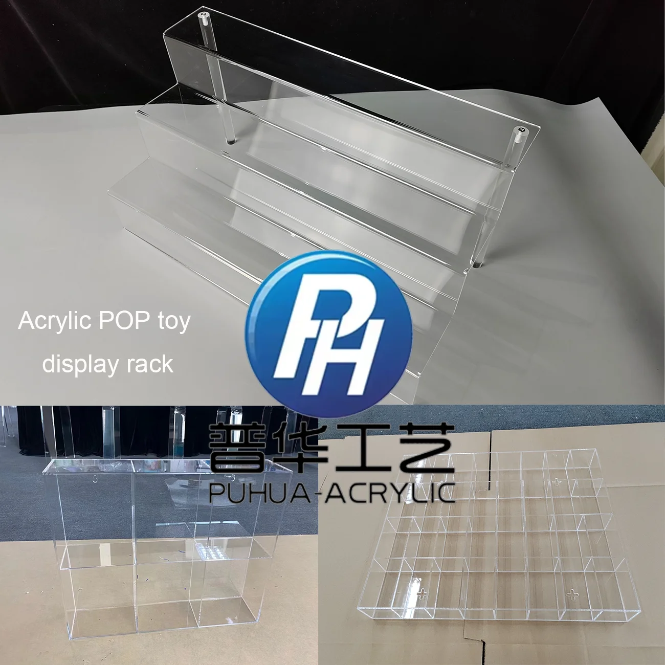 Stackable Clear Acrylic Display Case with LED Lighting for Figures Toy ...
