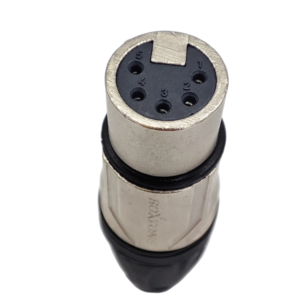 Roxtone 5 Pin Xlr Male Plug Rx5m-nt Light Dmx512 Audio Signal 5 Pin ...