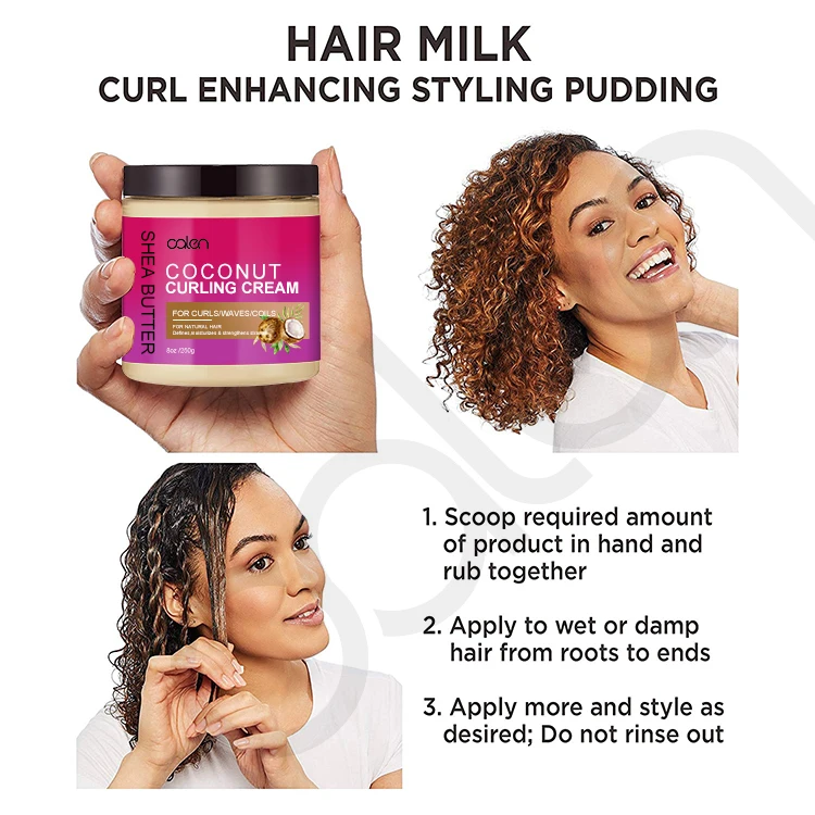 Natural Frizz Control Curl Defining Cream for Curly Hair