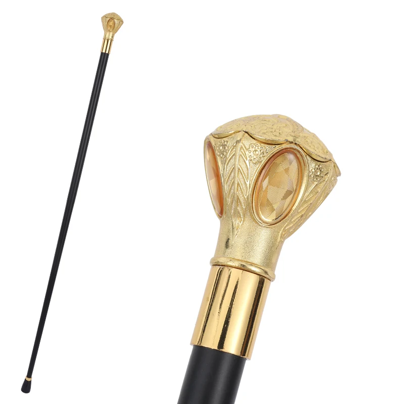 Golden Round Handle Crutches - Cosplay Crosier Self Defense Stick