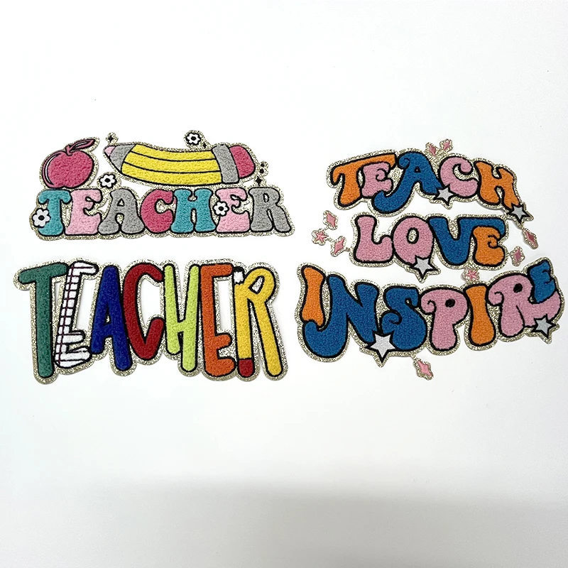 Wholesale Chenille Letter Patches Iron On Girl Colorful School Women ...