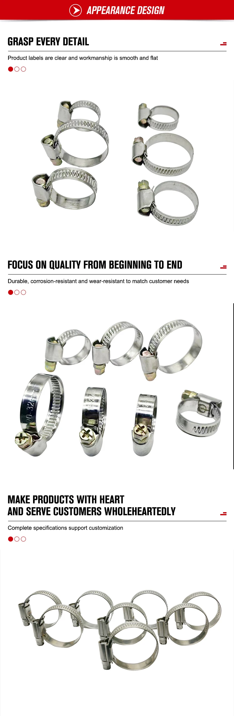 German Stainless Steel 9mm Pipe Clamps - Durable & Versatile