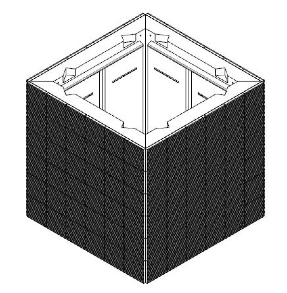 Outdoor Indoor Giant Led Cube Display Standing Cuboid Display Four ...