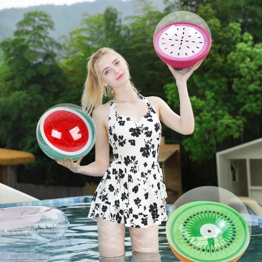 Eco-friendly PVC 3D Inflatable Translucency Watermelon Beach Balls ...
