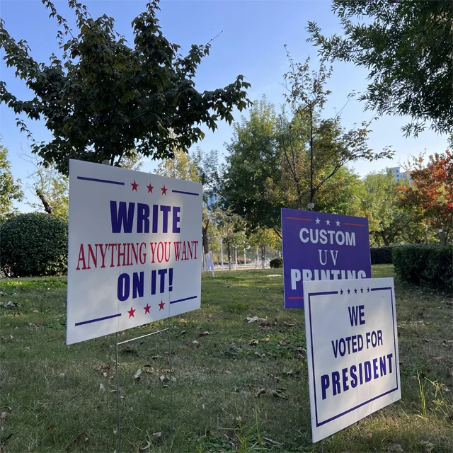 Cheap Plastic White Signs Blank 18 X 24 X4 mm Election Campaign ...