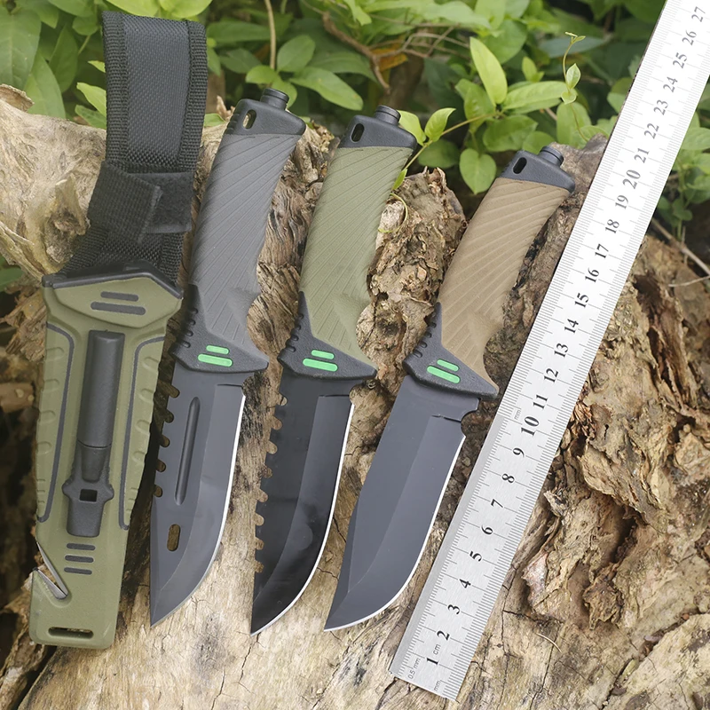 Multi-Purpose Outdoor Hunting Straight Knife With Non-Slip Rubber ...