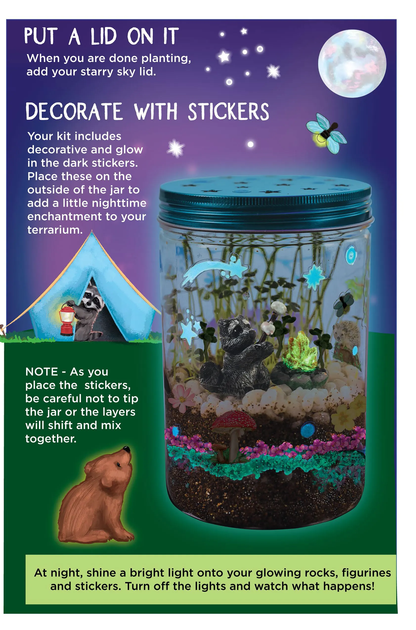 DIY Terrarium Kit - Grow in Glow Terrarium for Kids