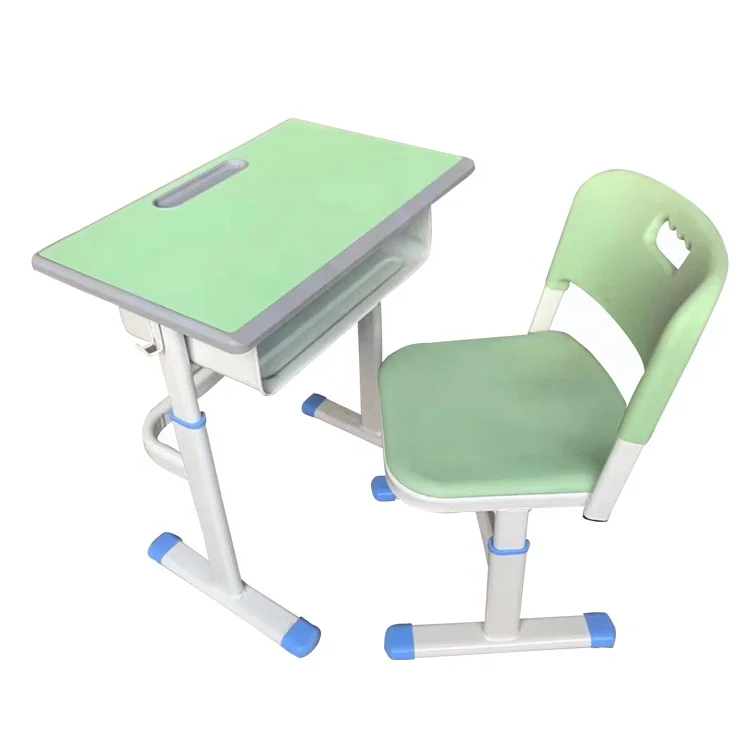 Single Student Study Desk Set Ergonomic School Desks and Chairs ...