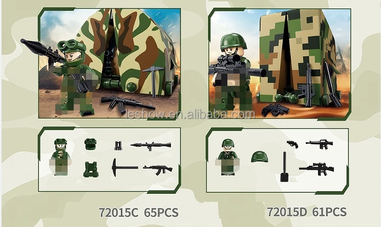Tent Weapons Pack Military Toy Set Building Blocks Battle Scene ...