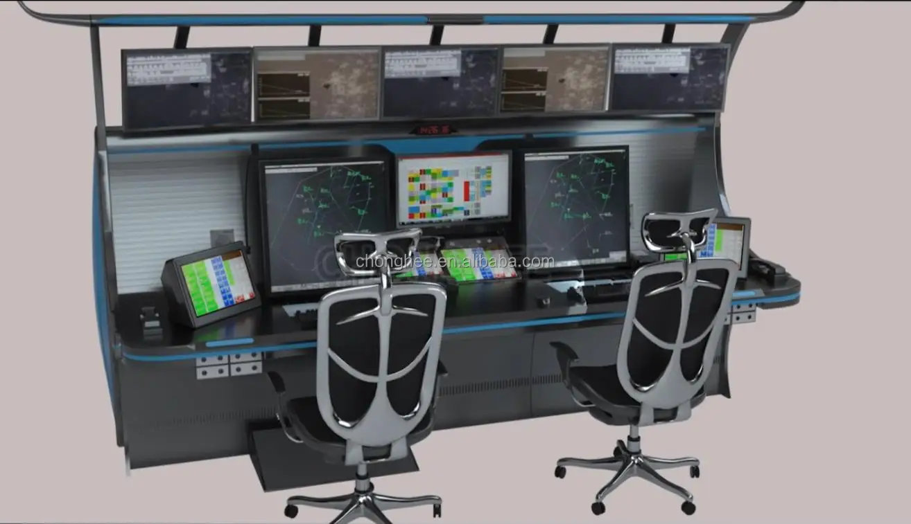 Control Room Console Extended Operator Workplace For Airport Control ...
