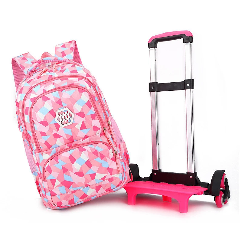 Custom Printed Trolley Schoolbag Primary Child Orthopedic School ...