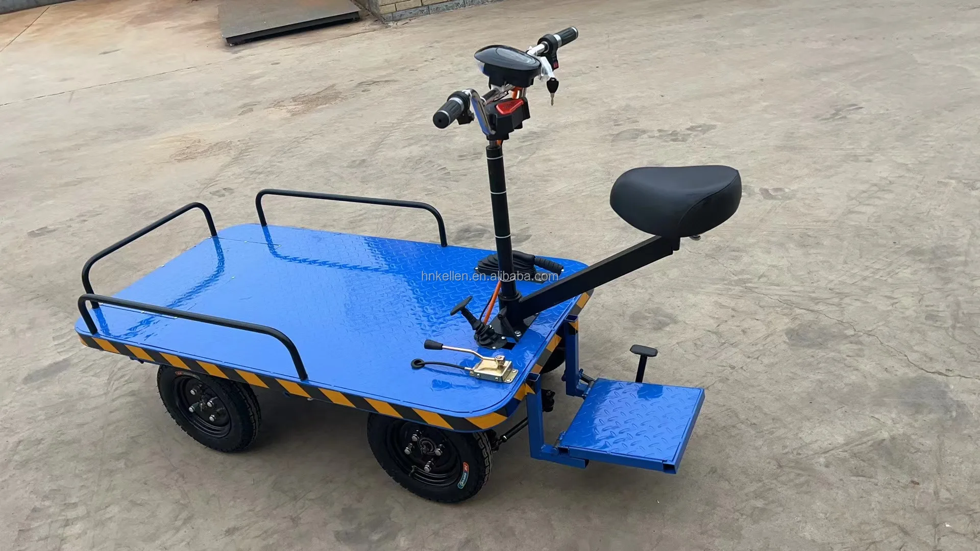 Warehouse Flat Car - Efficient Four Wheeled Electric Trolley