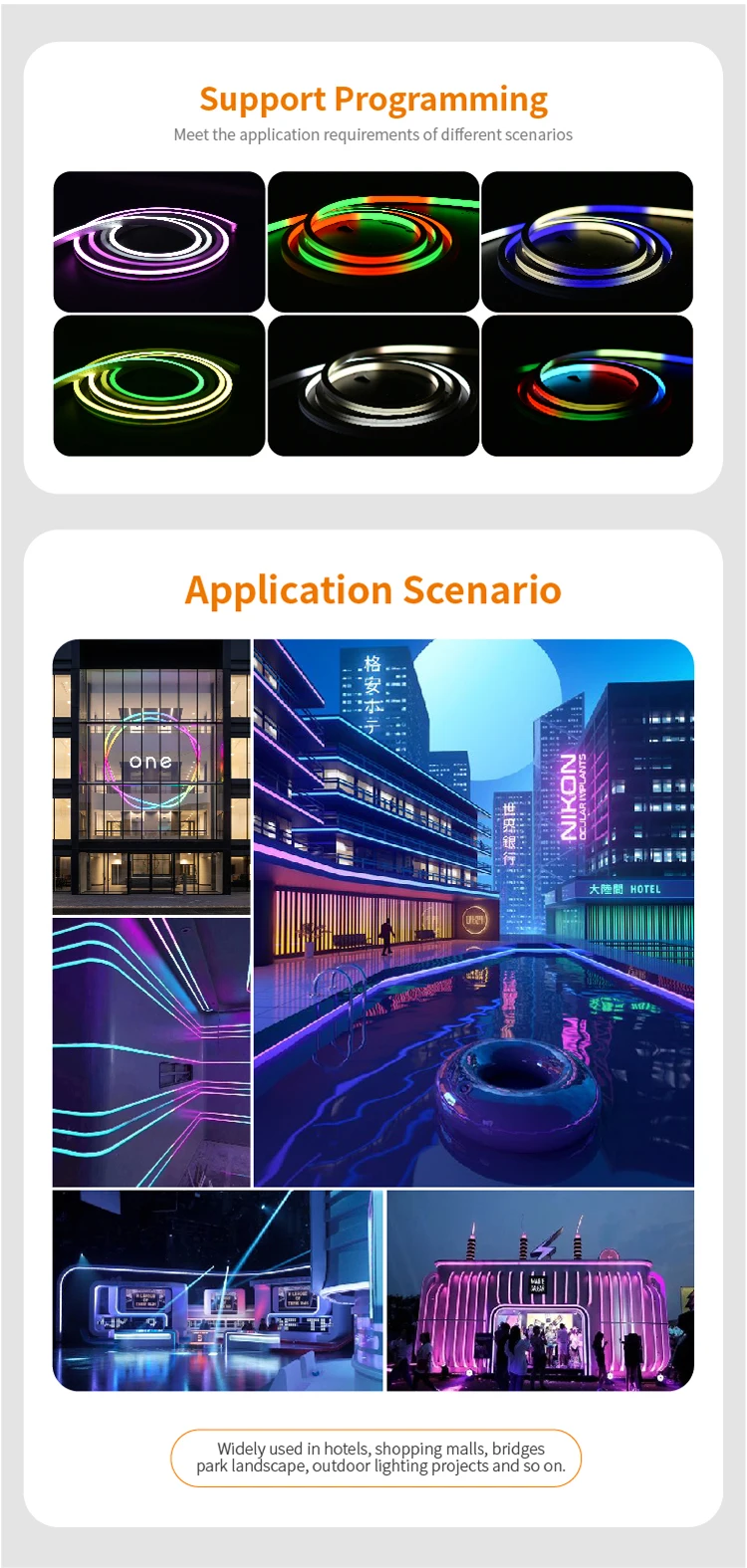 1615 DC24V DMX512 Dazzling Color Waterproof IP67 RGB Neon Silicone ...