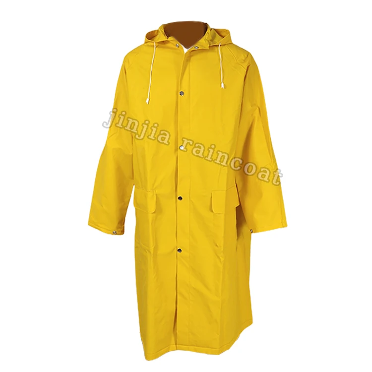 Alibaba.com: Heavy Duty PVC Polyester Raincoat, Yellow Rain Jacket for ...