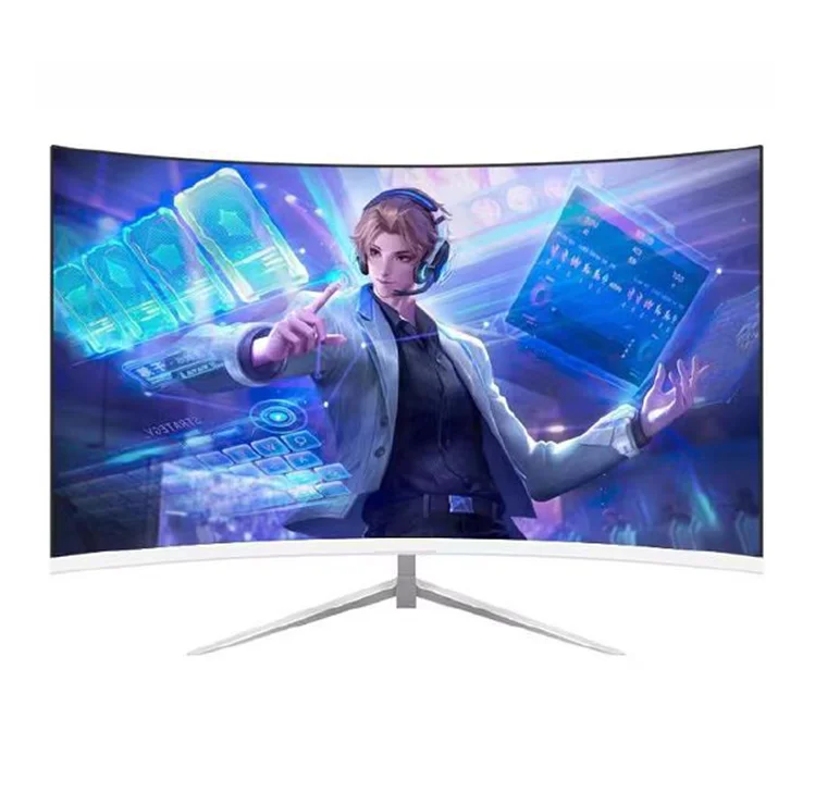 Curved 75hz Id Monitor 23.8 Inch For Gaming Pc 2500r Computer Desktop ...